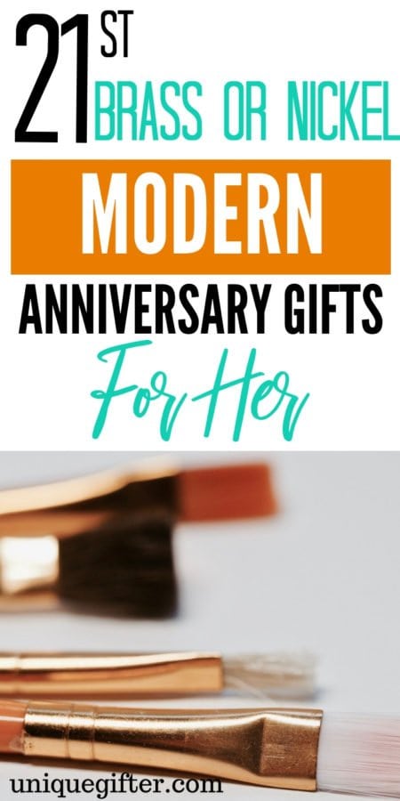 20 21st Brass or Nickel Modern Anniversary Gifts for Her - Unique Gifter