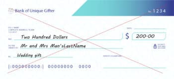 Cheque Mate! Wedding Check Writing Tips - Unique Gifter