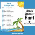 FREE Printable Scavenger Hunt For The Beach - Unique Gifter
