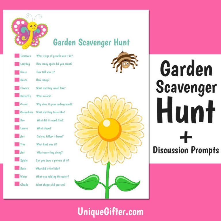 FREE Printable Garden Scavenger Hunt | Unique Gifter