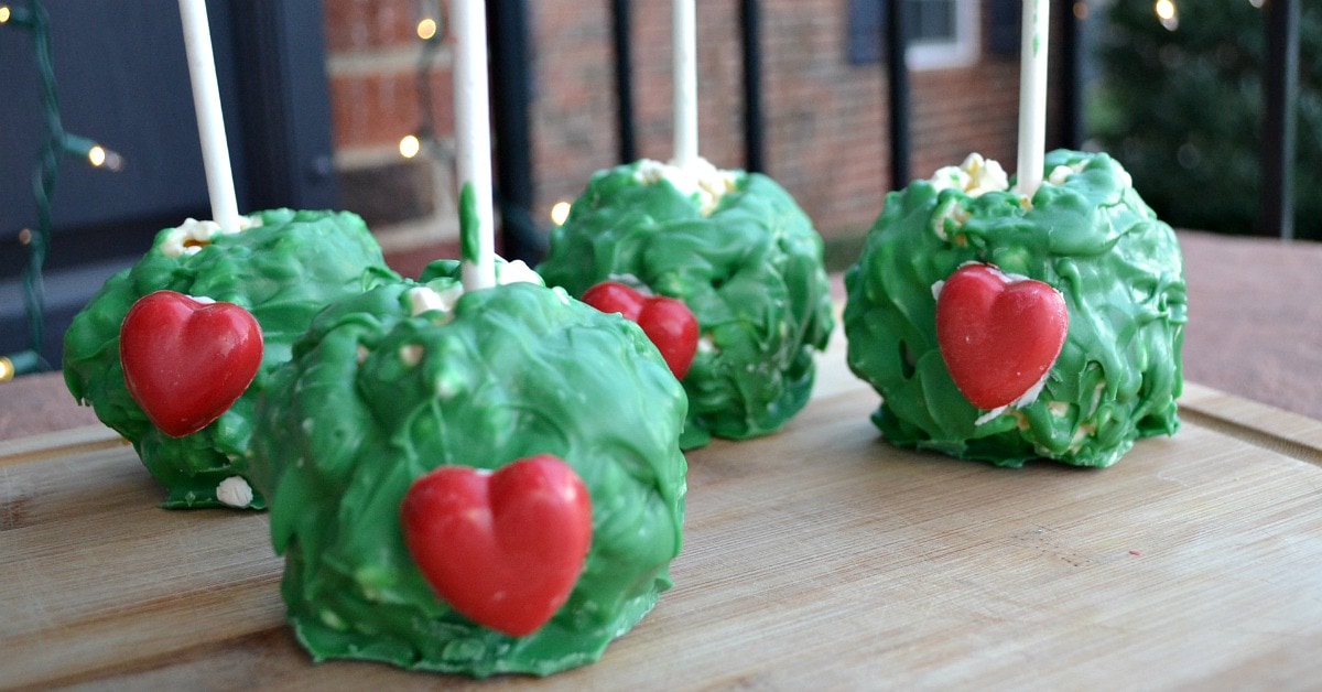 Grinch Candy Apples