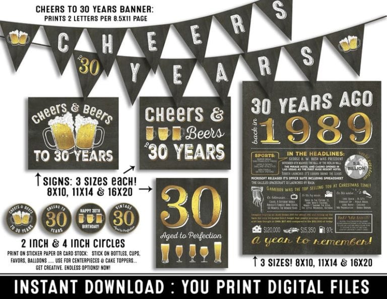 Ideas for a Mens' 30th Birthday Party | Unique Gifter