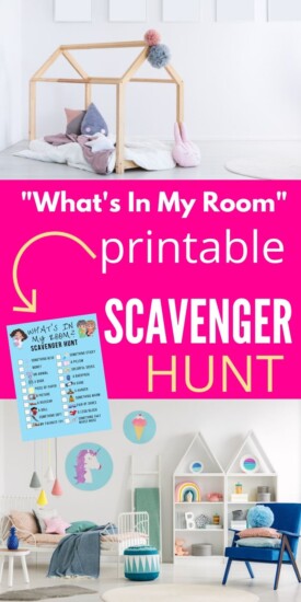 FREE Printable Indoor "In My Room" Scavenger Hunt - Unique Gifter