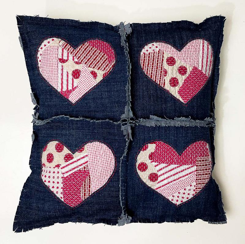 Denim Heart Pillow DIY Tutorial - Unique Gifter