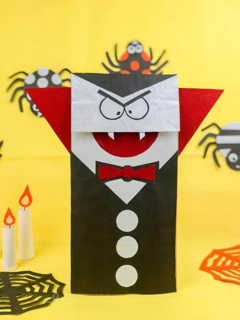Dracula Paper Puppet Craft for Kids - Unique Gifter