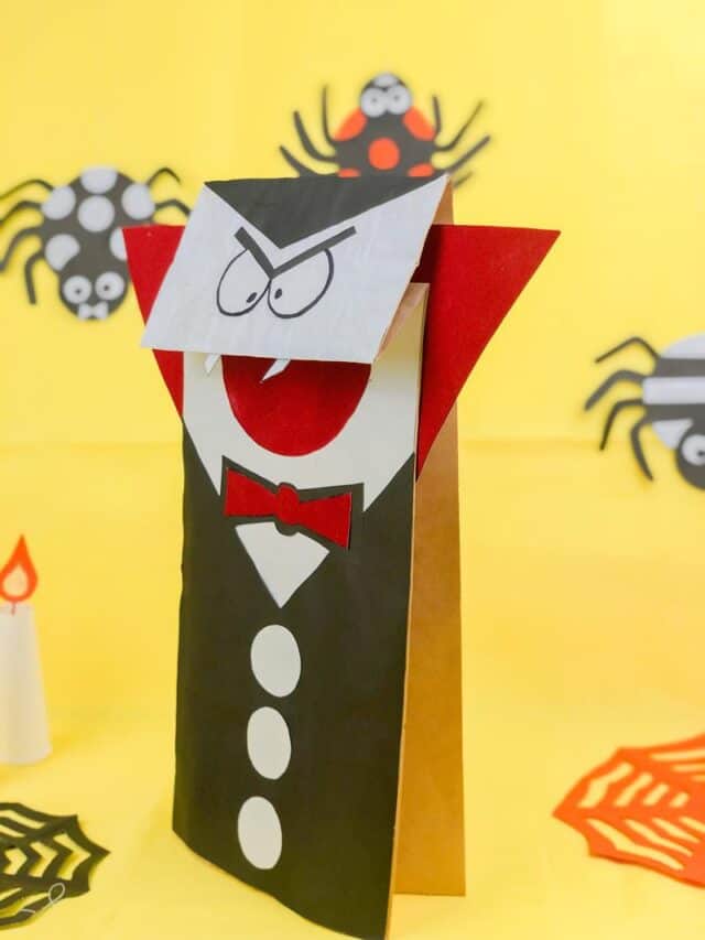 Dracula Paper Puppet Craft for Kids - Unique Gifter