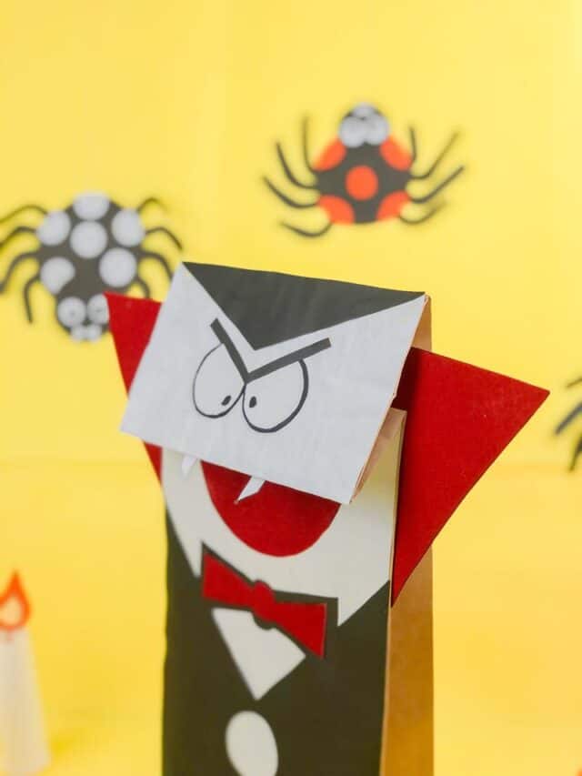 Dracula Paper Puppet Craft for Kids - Unique Gifter