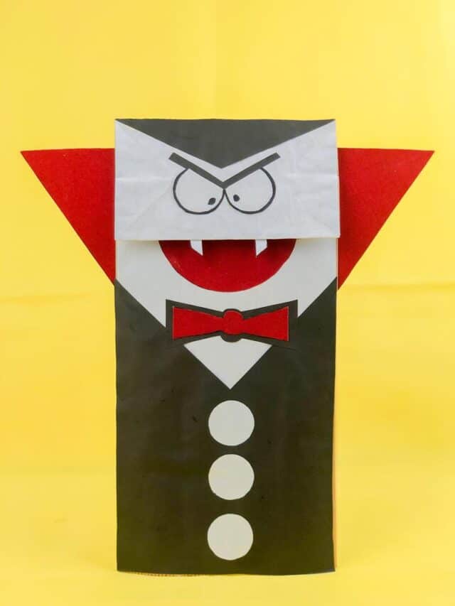 Dracula Paper Puppet Craft for Kids - Unique Gifter