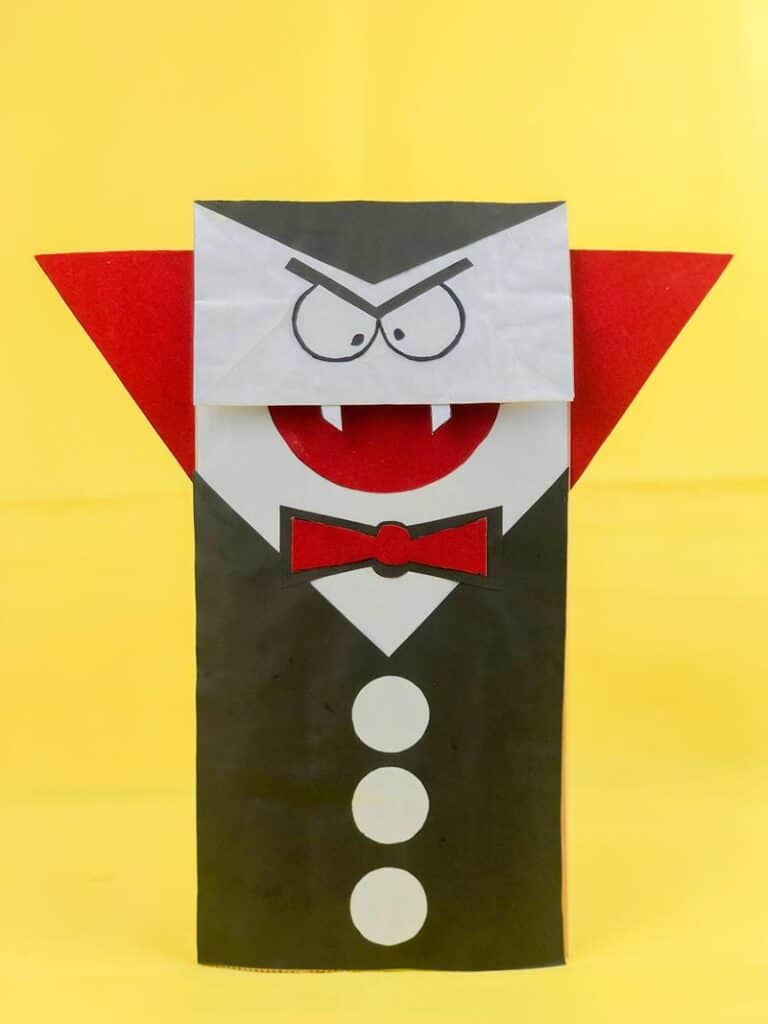 Dracula Paper Puppet Craft for Kids - Unique Gifter