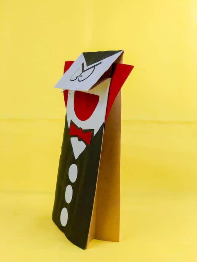 Dracula Paper Puppet Craft for Kids - Unique Gifter