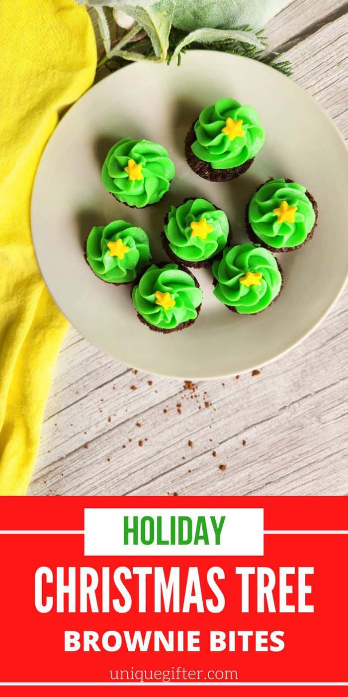 Christmas Tree Brownie Bites - Unique Gifter