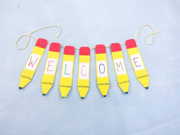Colorful Pencil Welcome Banner Craft: DIY Tutorial - Unique Gifter