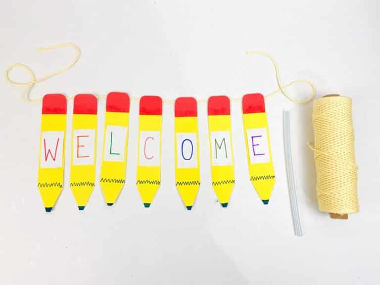 Colorful Pencil Welcome Banner Craft: DIY Tutorial - Unique Gifter