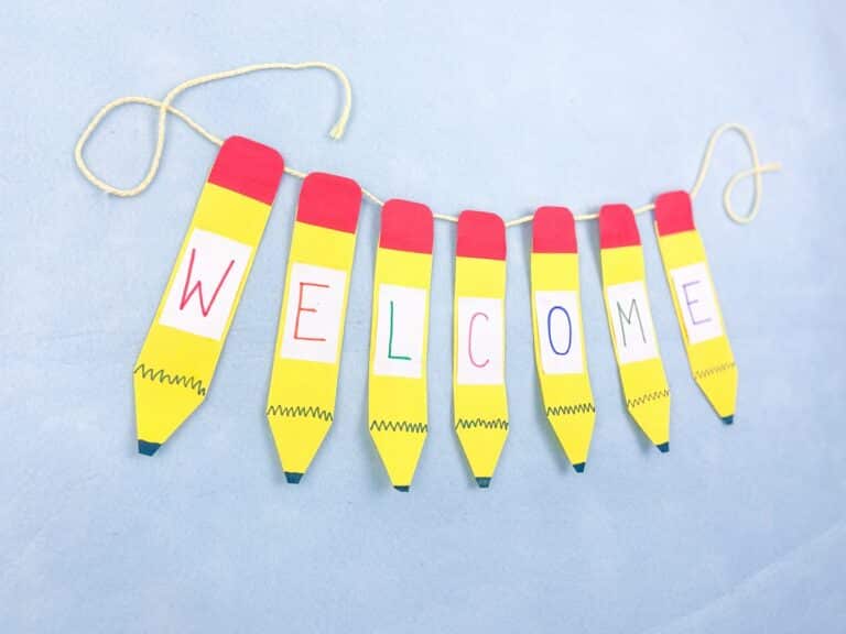 Colorful Pencil Welcome Banner Craft: DIY Tutorial - Unique Gifter