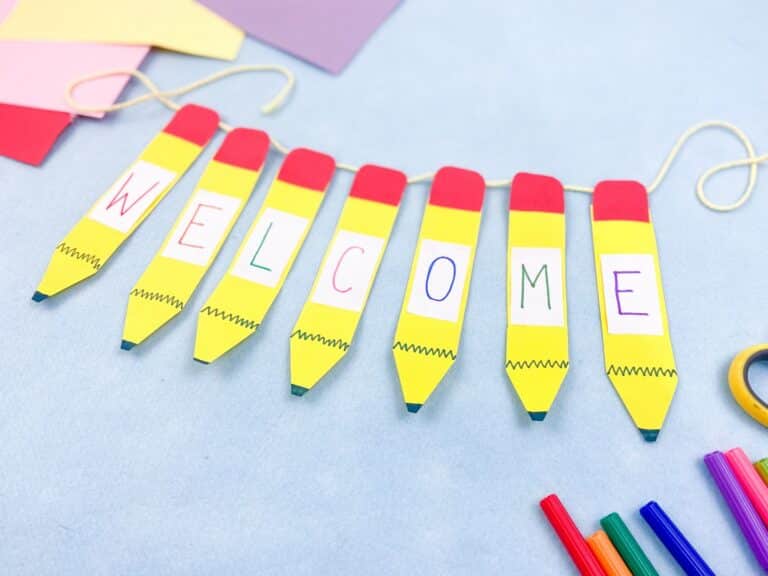 Colorful Pencil Welcome Banner Craft: DIY Tutorial - Unique Gifter