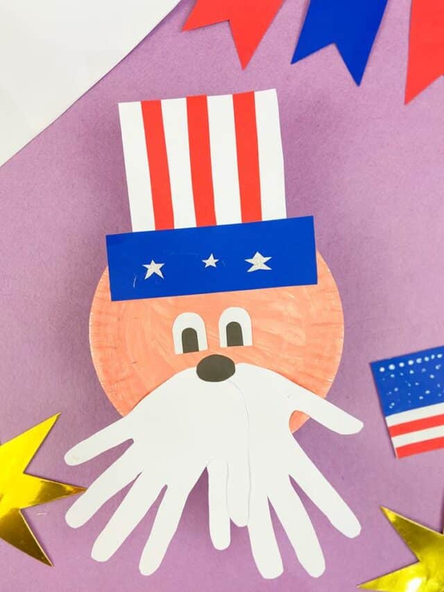 Uncle Sam Handprint Beard Craft - Unique Gifter