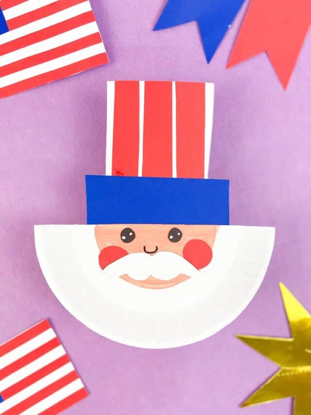 Uncle Sam Paper Plate Craft For Kids - Unique Gifter