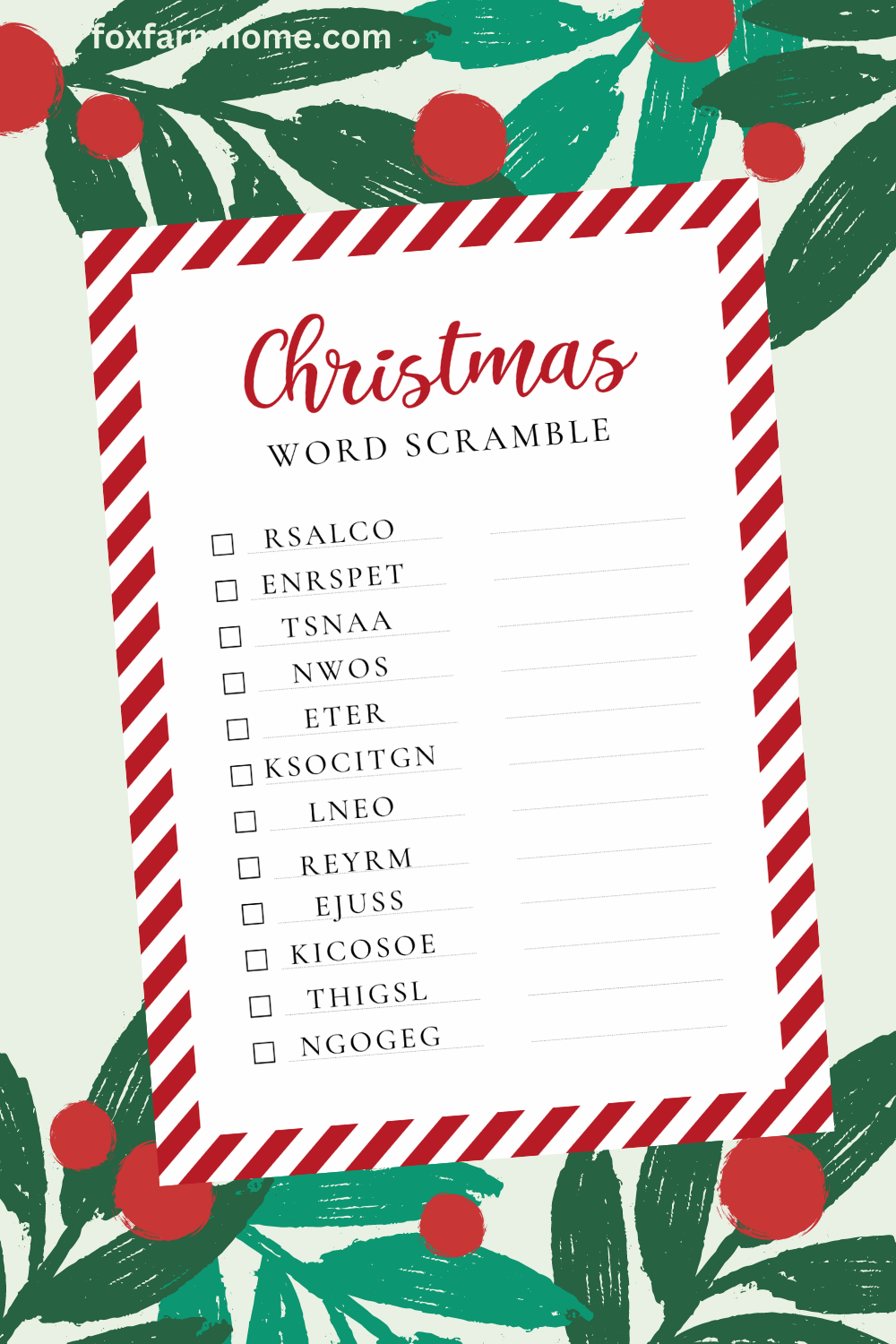 Printable Christmas Games and Activities for Kids - Unique Gifter