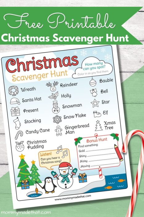 Printable Christmas Games and Activities for Kids - Unique Gifter